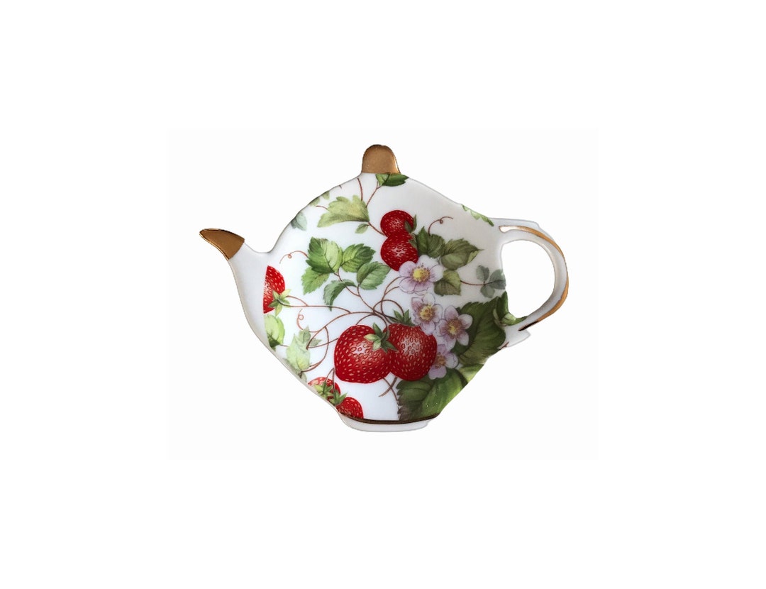 Cute Porcelain Gilded Vintage Style Teabag Rest, Letterbox Gift, Teabag ...