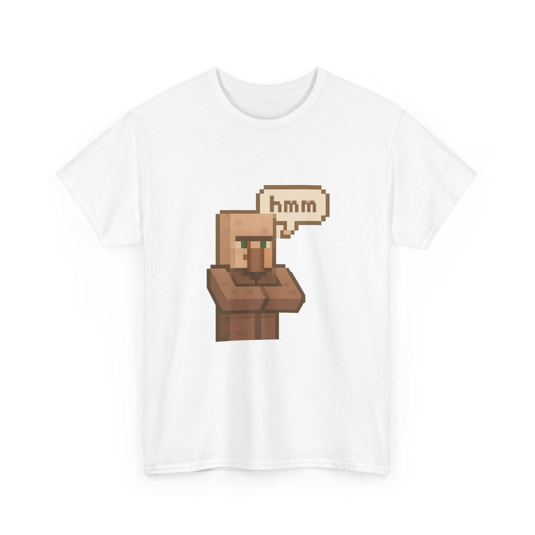 Minecraft Villager T-shirt, Funny NPC Gamer Meme Tee - Etsy