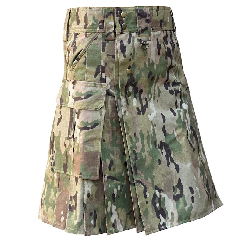 Tactical Kilt for Men Army Military Cargo Pockets 100% Premium Cotton ...