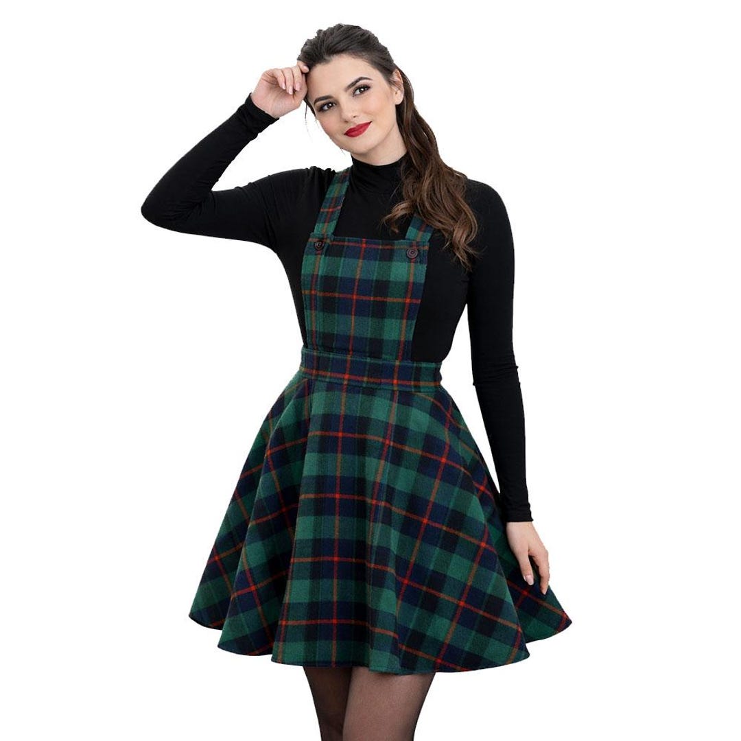 Custom Tartan Pinafore Dress for Women Made to Measure Scottish ...
