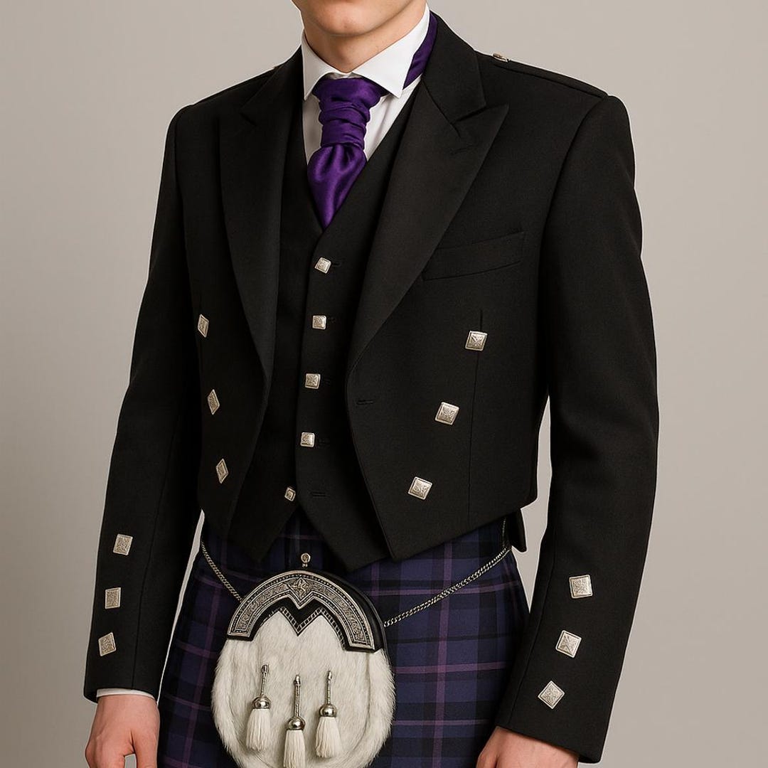 Prince Charlie Jacket With Five Button Vest Top Selling Scottish Men ...