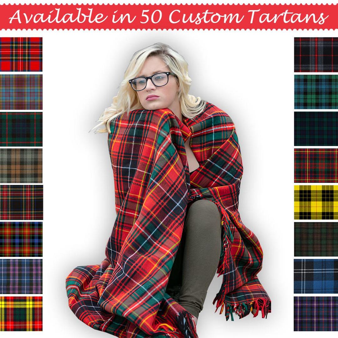 Custom Scottish Shawl Women is Available in 60+ Tartans Handmade ...