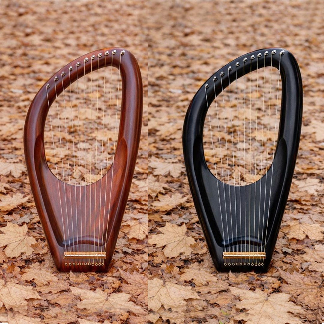 10 String Pentatonic Lyre Harp Handmade Scottish Irish Tradtional Music ...