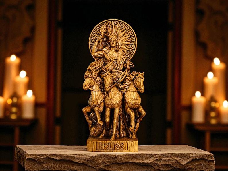 Helios Statue, Greek God Helios, Helios Altar Figure, God of Sun Statue ...