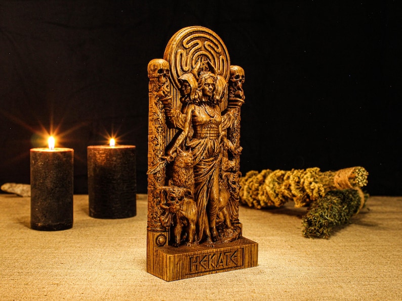 Hecate Statue, Greek Goddess Figure, Greek Statue, Wicca Goddess ...