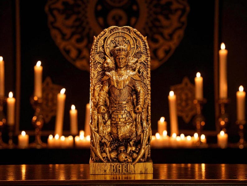 Bael King Statue, Bael Goetia Figure, Ars Goetia Statue, Demonology ...