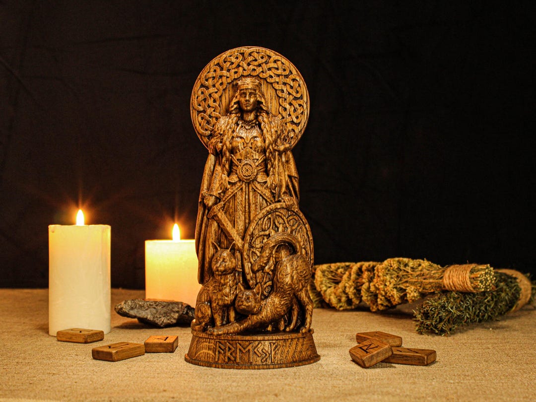 Freyja Statue, Freya Figure, Norse Goddess Statue, Viking Statue, Norse ...