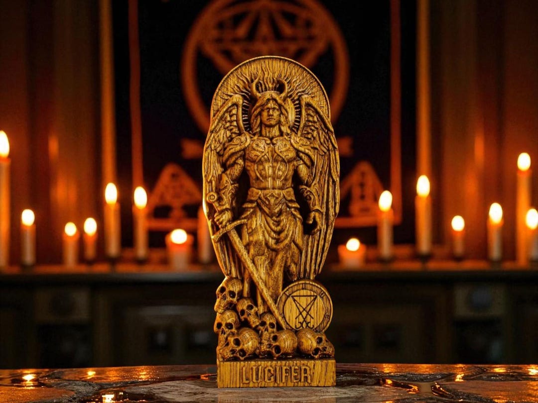 Lucifer Statue, Lucifer Fallen Angel Statue, Leviathan, Satanic Figure ...