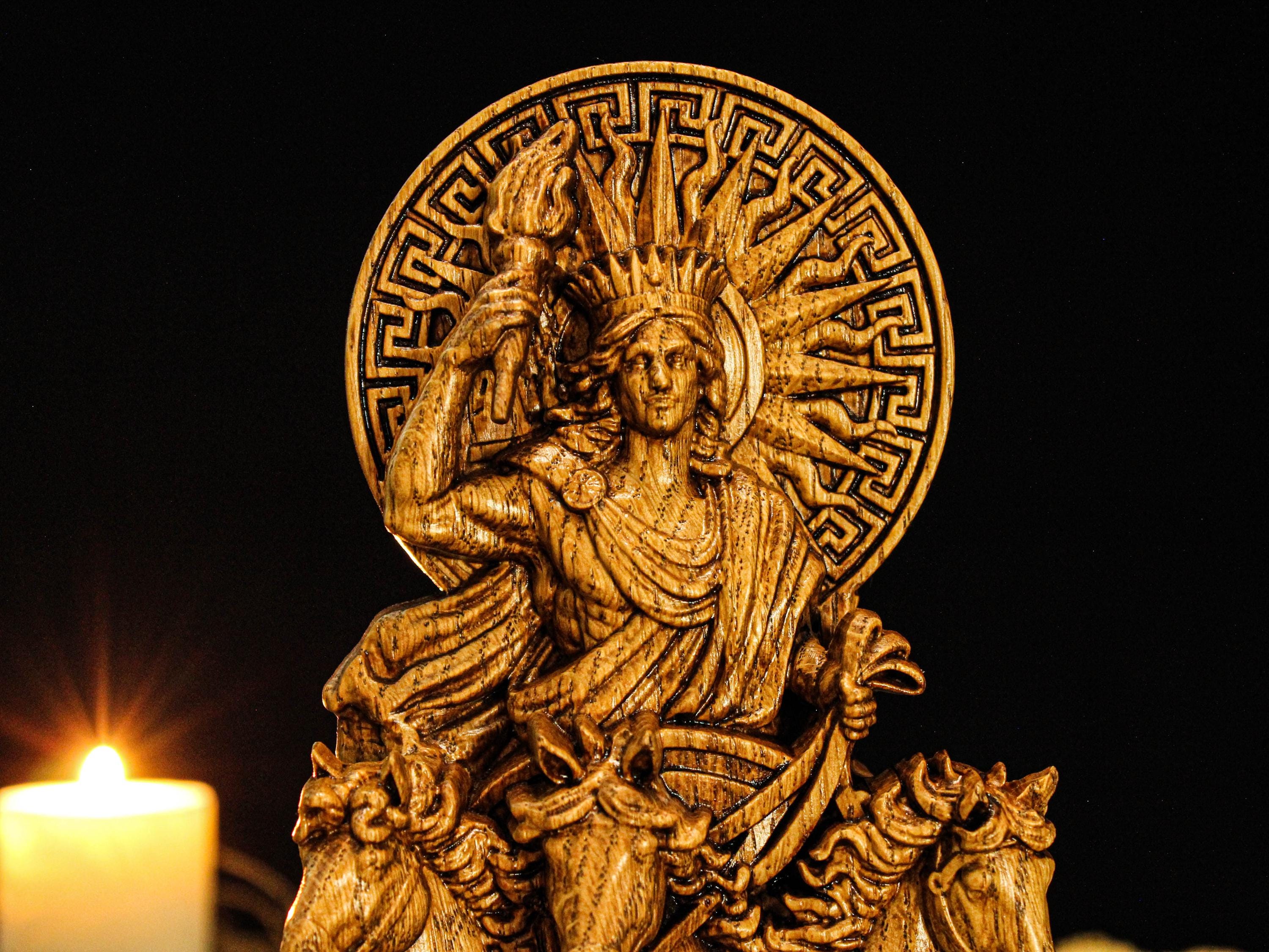 Helios Statue, Greek God Helios, Helios Altar Figure, God of Sun Statue ...