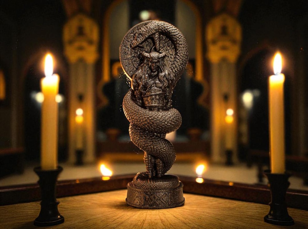 Black Loki Statue, Black Loki Altar Figurine, Loki Norse God, God of ...