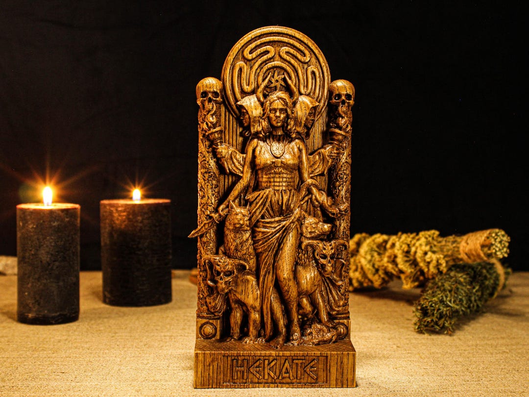 Hecate Statue, Greek Goddess Figure, Greek Statue, Wicca Goddess ...