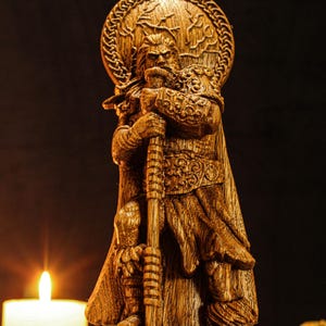 Thor Statue, Norse God Thor, Wooden Thor, Viking Statue, Norse ...