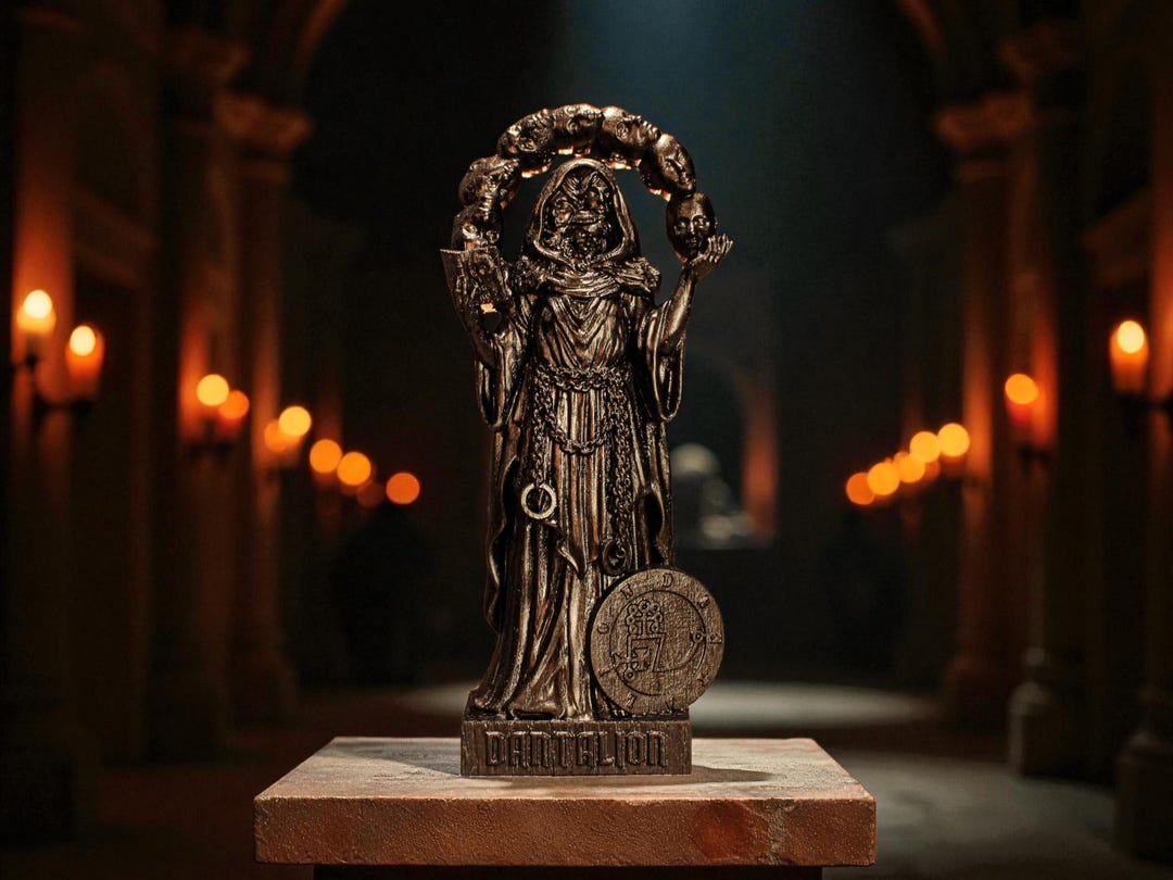 Black Dantalion Statue, Dantalion Goetia Demon, Goetia Demons Statues ...