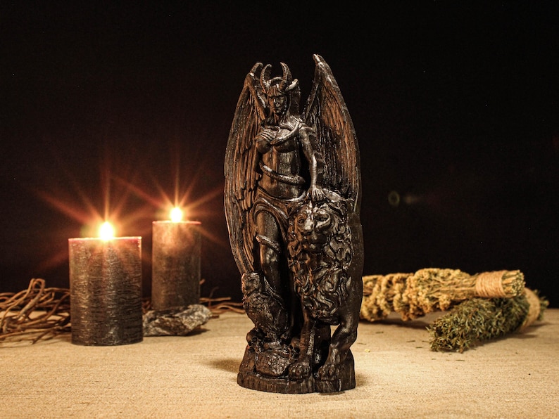 Black Lilith Statue, Wiccan Goddess of Feminine Wisdom, Carved Lilith ...