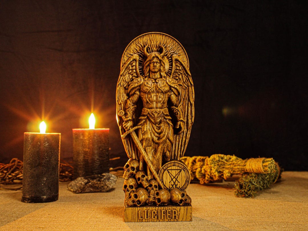 Lucifer Statue, Lucifer Fallen Angel Statue, Leviathan, Satanic Figure ...