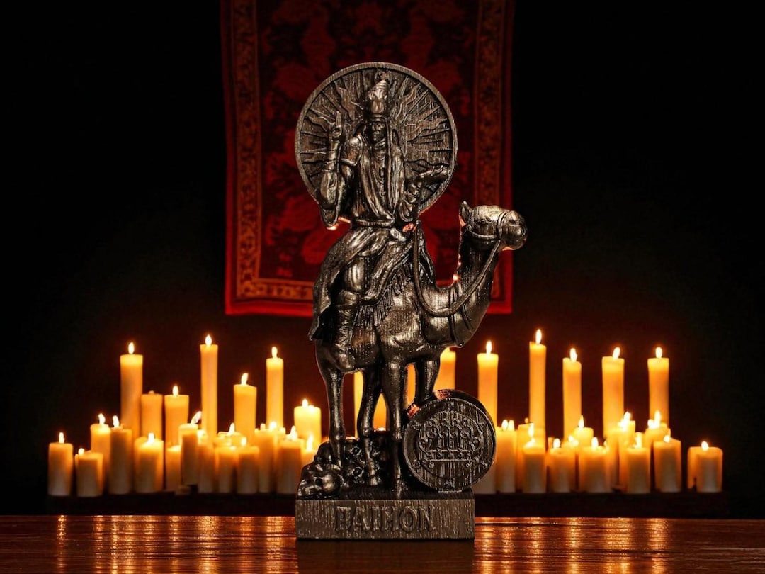 Black King Paimon Statue, Demon Paimon Figure, Demonology Figure ...