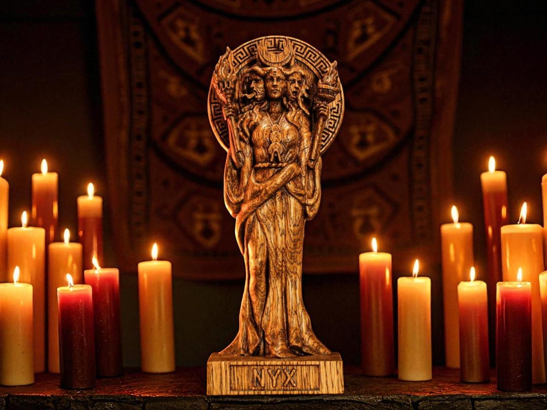 Nyx Statue, Goddess of the Moon, Greek Goddess Figure, Nyx Goddess ...