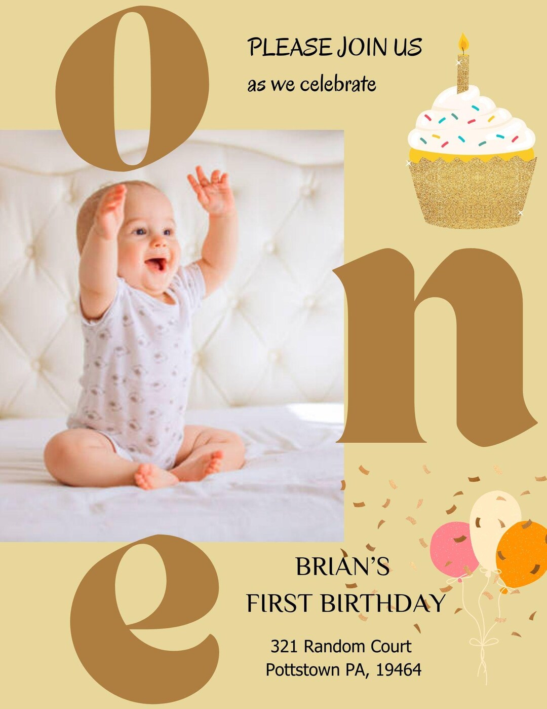 FIRST BIRTHDAY TEMPLATE - Etsy