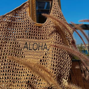 Handmade Paper Yarn Tote Bag - Boho Summer Beach Bag - Casual Everyday ...