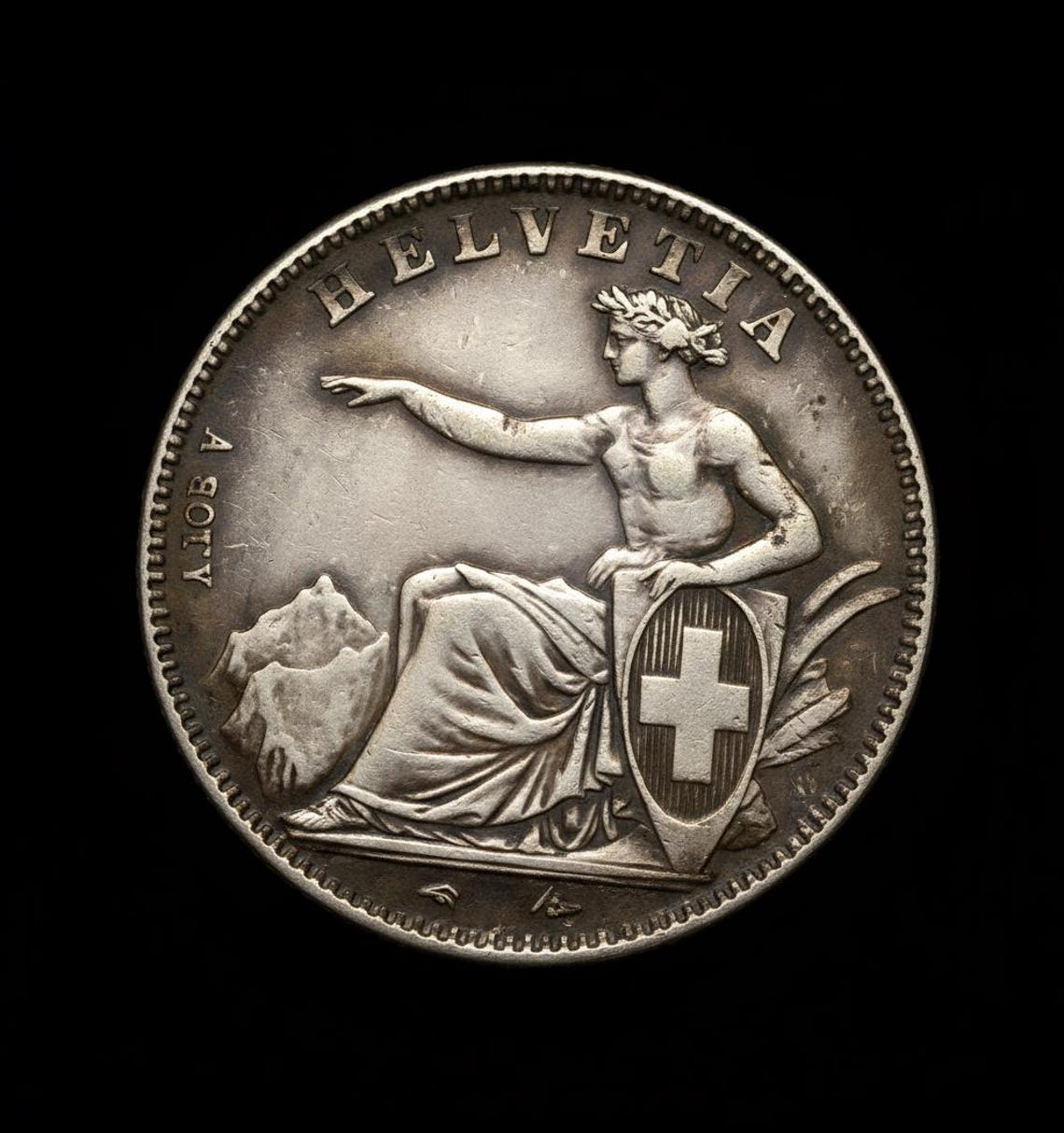 Rare Swiss 1857 1 Fr. & Helvetia Fantasy Medal Restrike – Collector’s ...