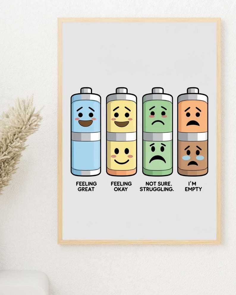 Check Your Battery Printable, Emotional Regulation, School Counselor ...