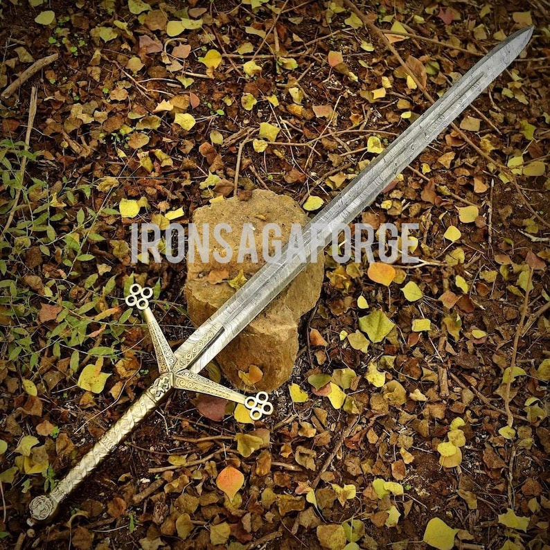 Handmade Scottish Claymore Sword: Black Medieval Highland Steel ...