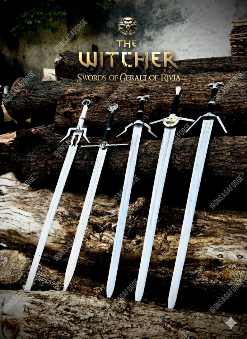 4 Pair Witcher Sword of Geralt of Rivia Handmade Sword Replica ...