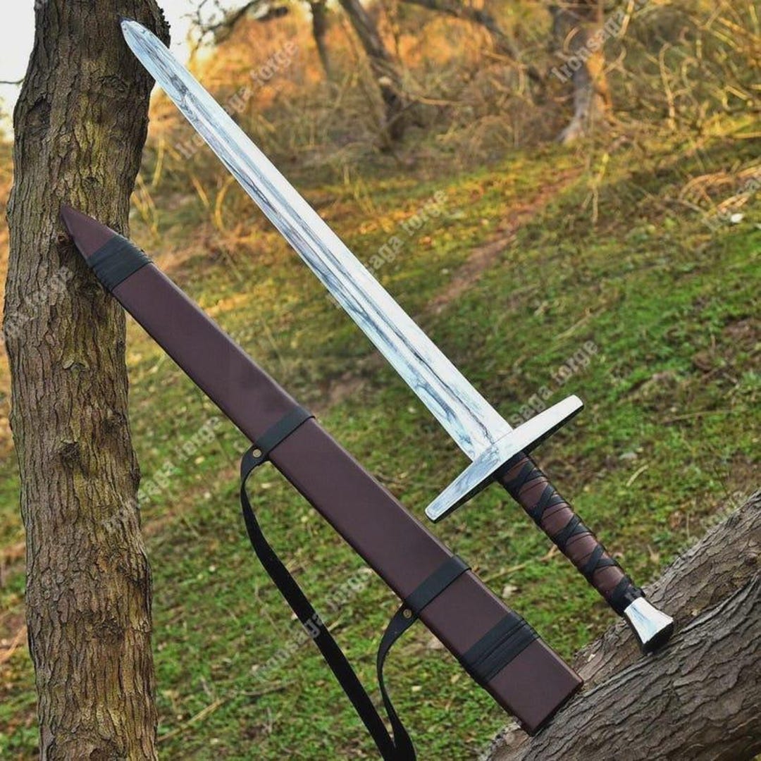 Hand-forged Medieval Longsword | Carbon Steel Decorative Sword With ...