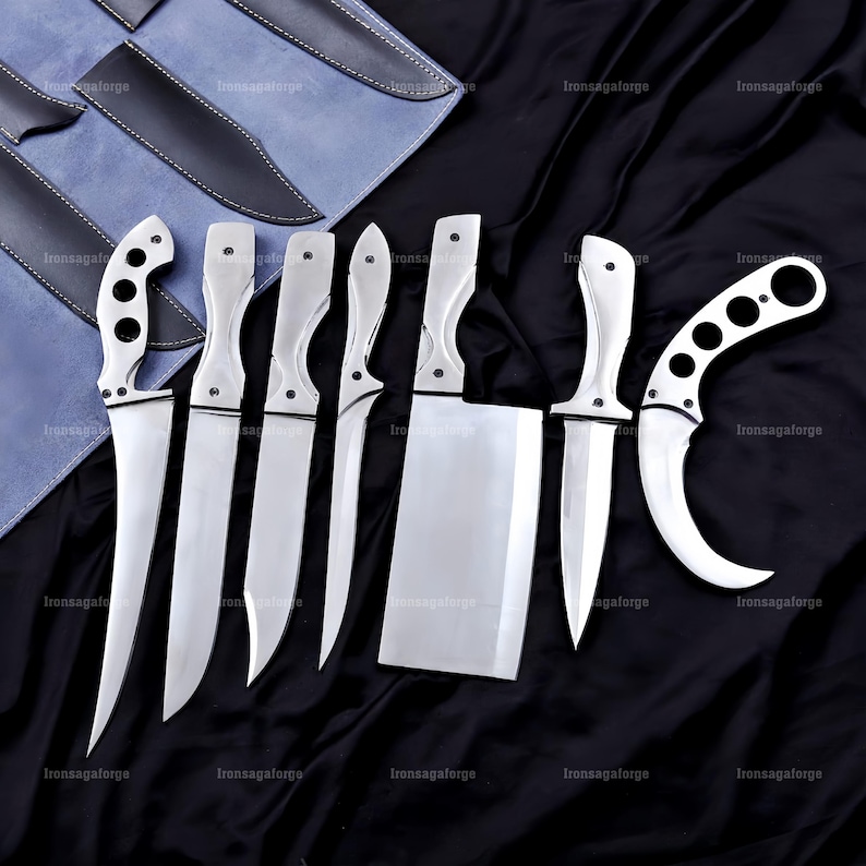 Dexter Morgan Knife Set Replica – 7PCS J2 Steel Handmade Prop Knives - Etsy