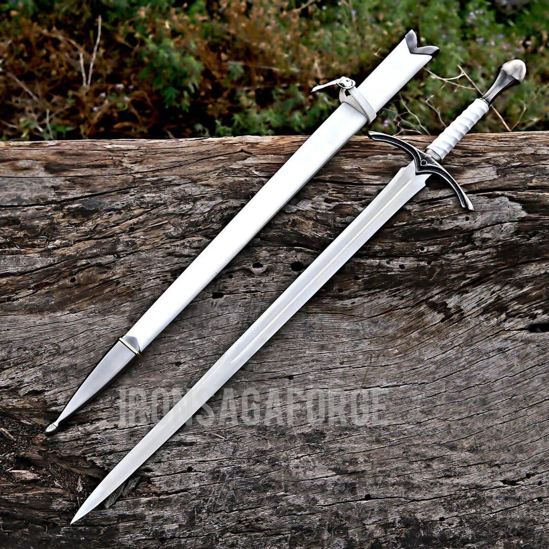 Handmade Medieval Sword | Carbon Steel Display Prop With Scabbard - Etsy