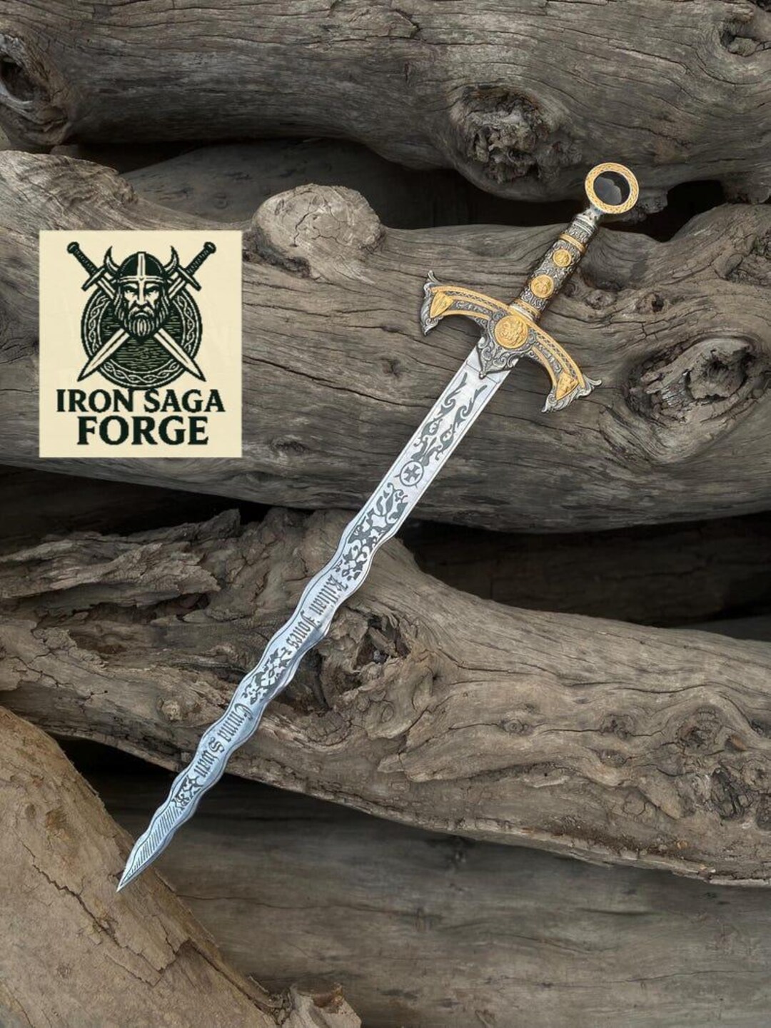 Once Upon a Time Excalibur Replica Sword - Emma Swan Inspired Viking ...