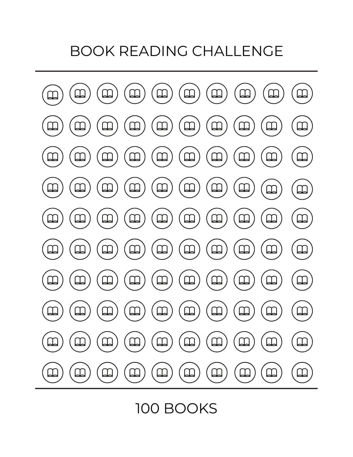 100 Books Reading Challenge - Reading Tracker, Book Lovers, Readers ...