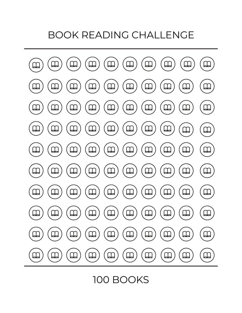 100 Books Reading Challenge - Reading Tracker, Book Lovers, Readers ...