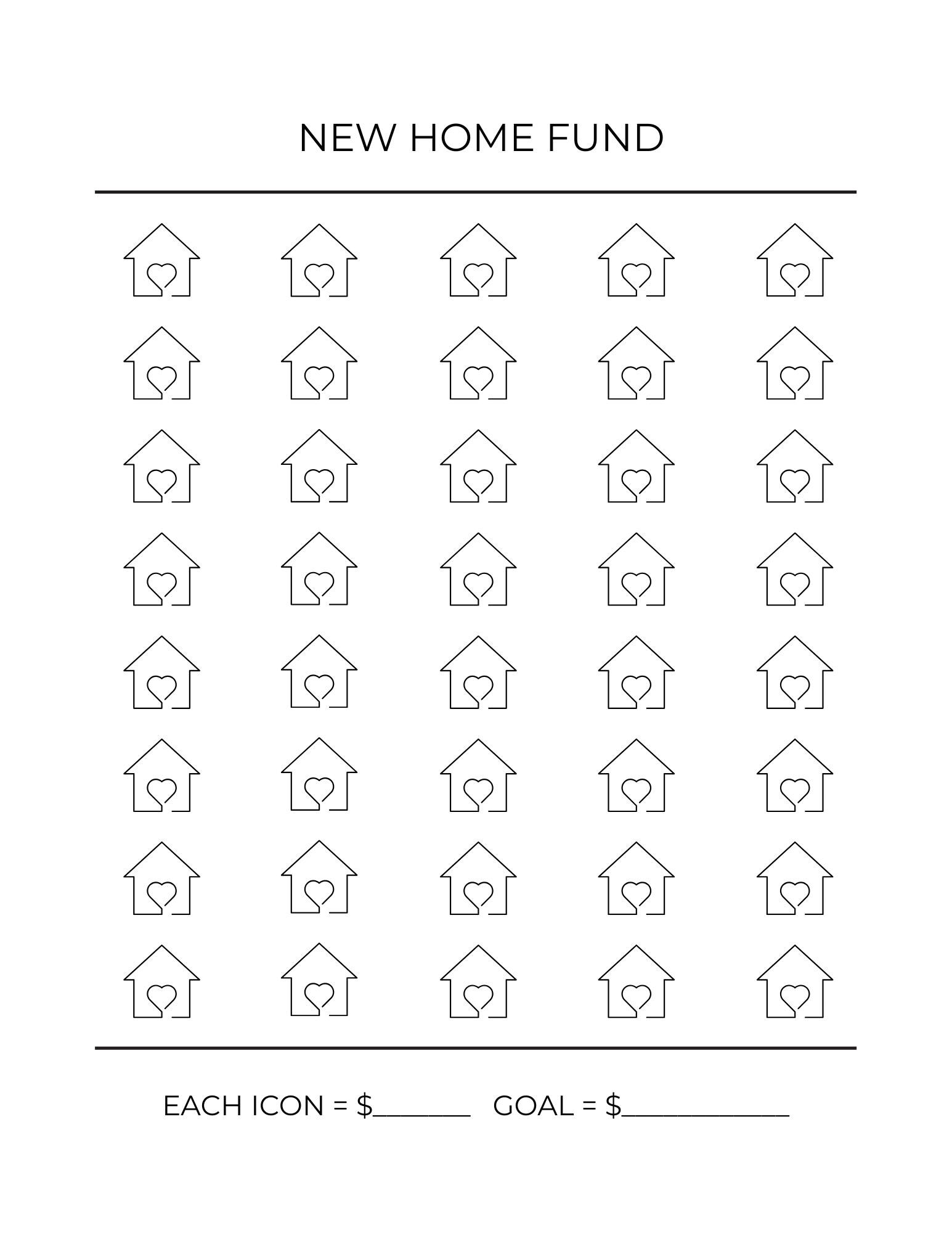 Savings Tracker Bundle - 10-pack, Sinking Funds, Savings Goals, Colour ...