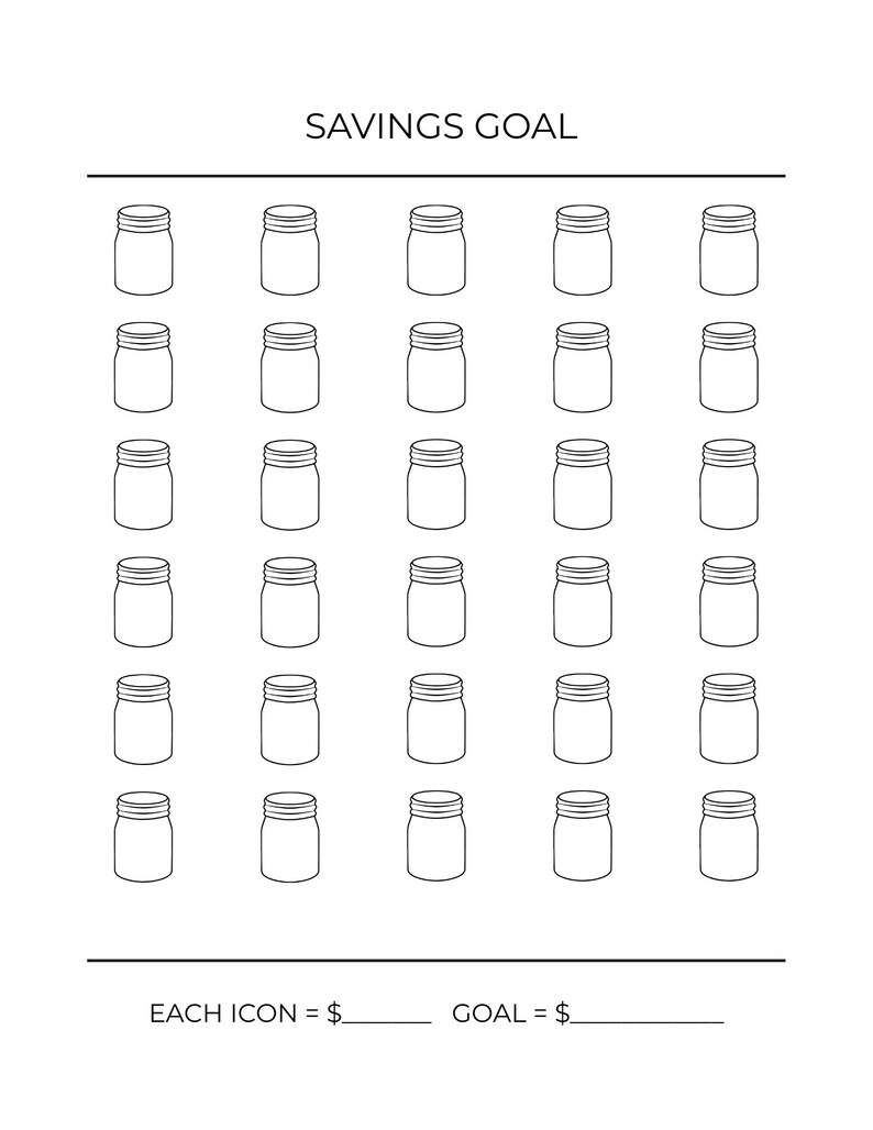 Savings Tracker Bundle - 10-pack, Sinking Funds, Savings Goals, Colour ...