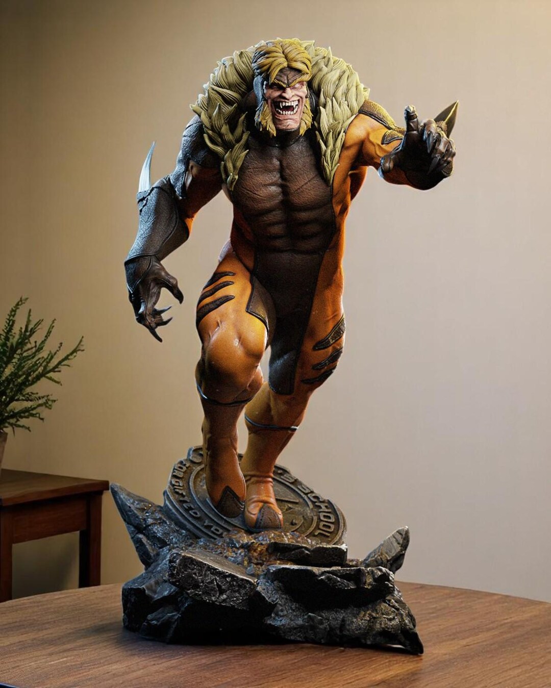 Sabretooth Resin Figure – 12K 3D Printed Unpainted Model Kit | 23 Cm ...