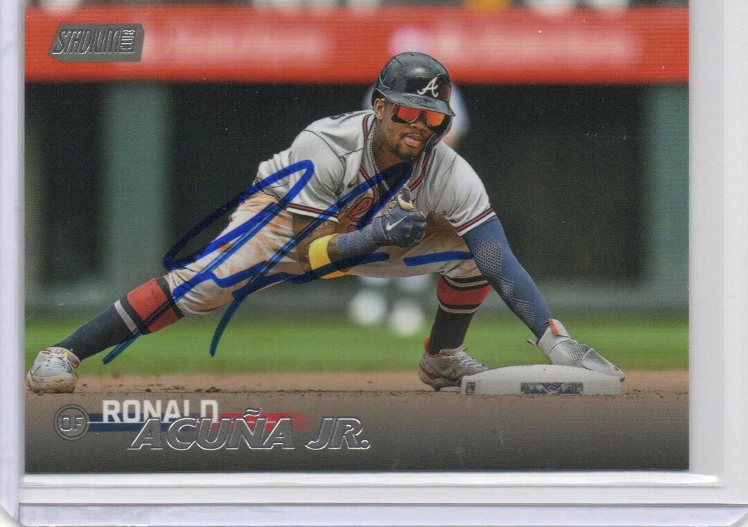 Autographed Ronald Acuna Jr. Baseball Card Signed Atlanta Braves - Etsy