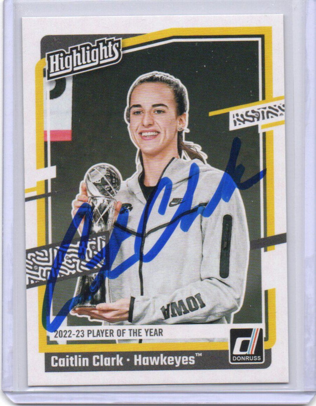 Autographed Caitlin Clark Basketball Card Signed Indiana Fever - Etsy