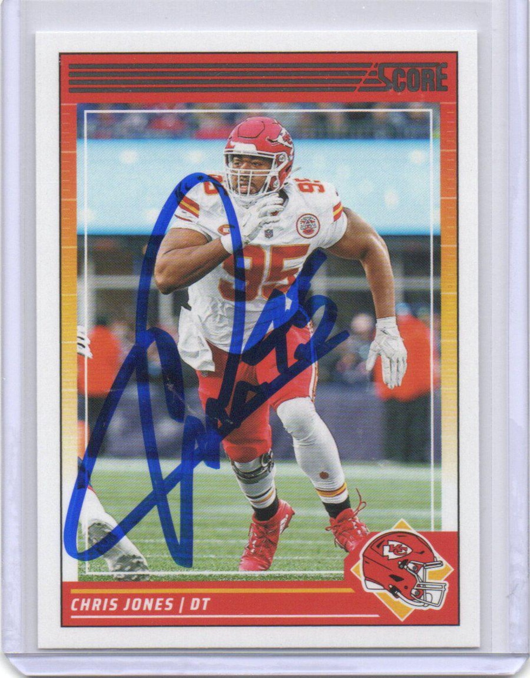 Autographed Chris Jones Football Card Signed Kansas City Chiefs - Etsy