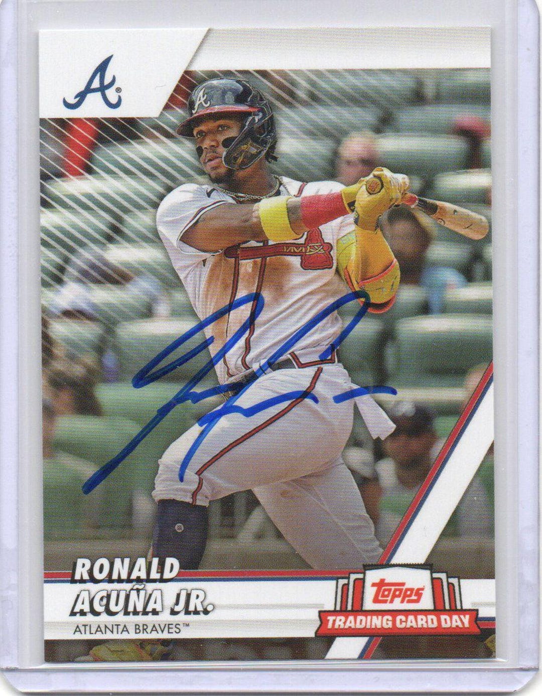 Autographed Ronald Acuna Jr. Baseball Card Signed Atlanta Braves - Etsy