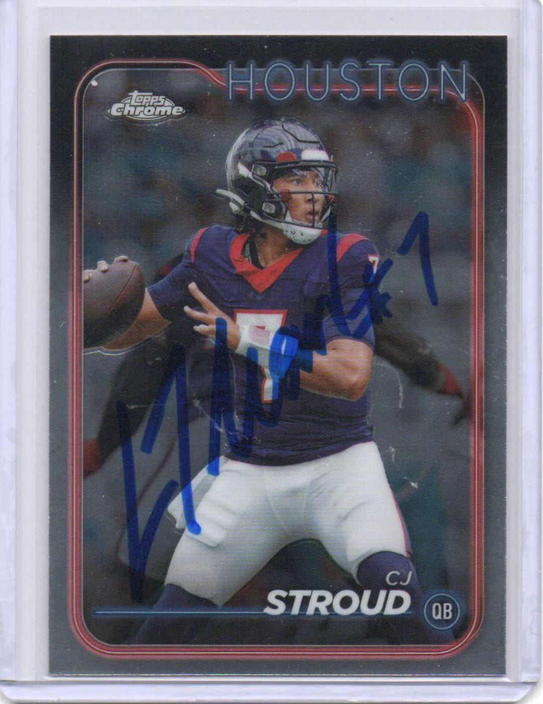 Autographed CJ Stroud Football Card Signed Houston Texans - Etsy