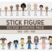 Vector Family Stick Figures SVG PDF EPS Line Art | Etsy