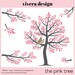 The Pink Tree - Digital Clip Art - Tree, Branches, and Birds - Etsy