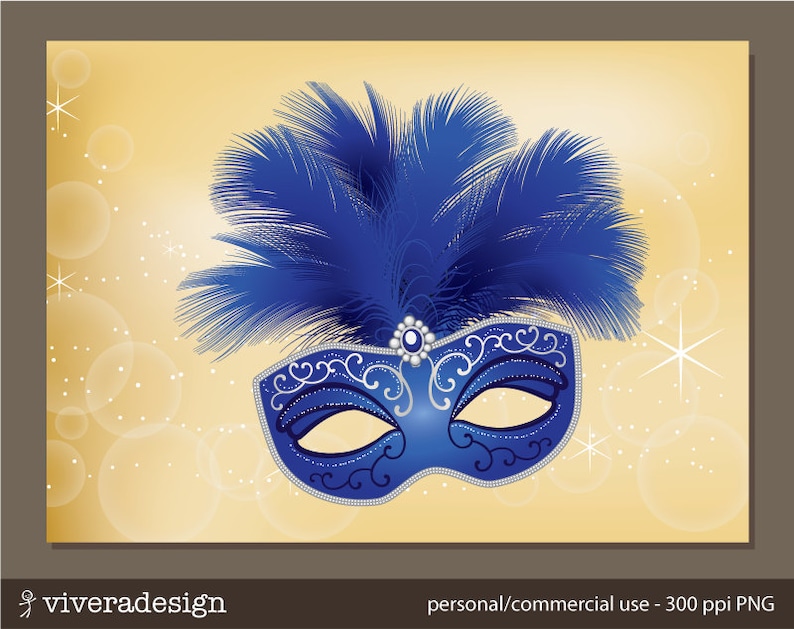 Masquerade Mask - Digital Clip Art - Etsy