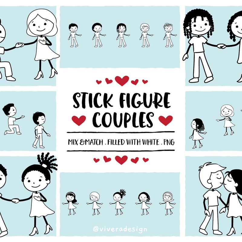Stick People Valentines - Etsy