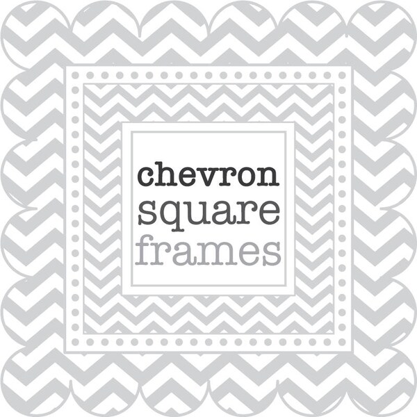 Grey Chevron Frame - Etsy