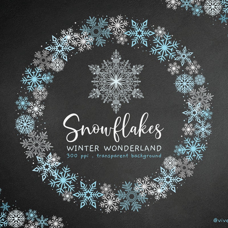 Snowflake Clip Art - Etsy