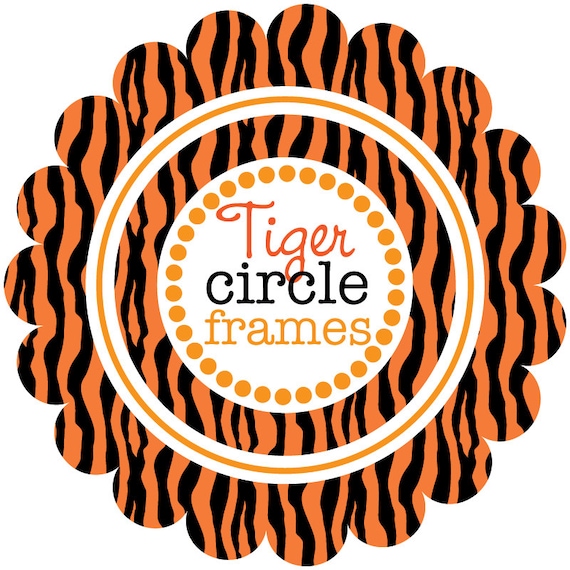 Tiger tiger Circle Frames with Tiger Stripes Digital Clip | Etsy