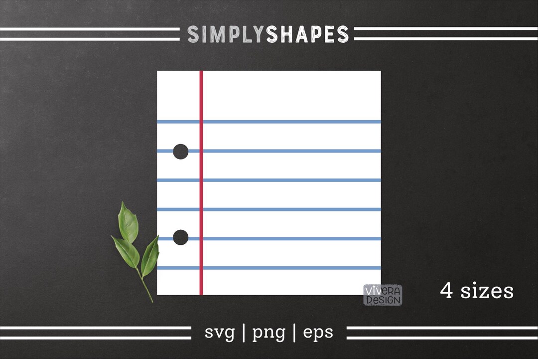 Lined Notebook Paper SVG Bundle: Teacher Clipart (digital Download) - Etsy