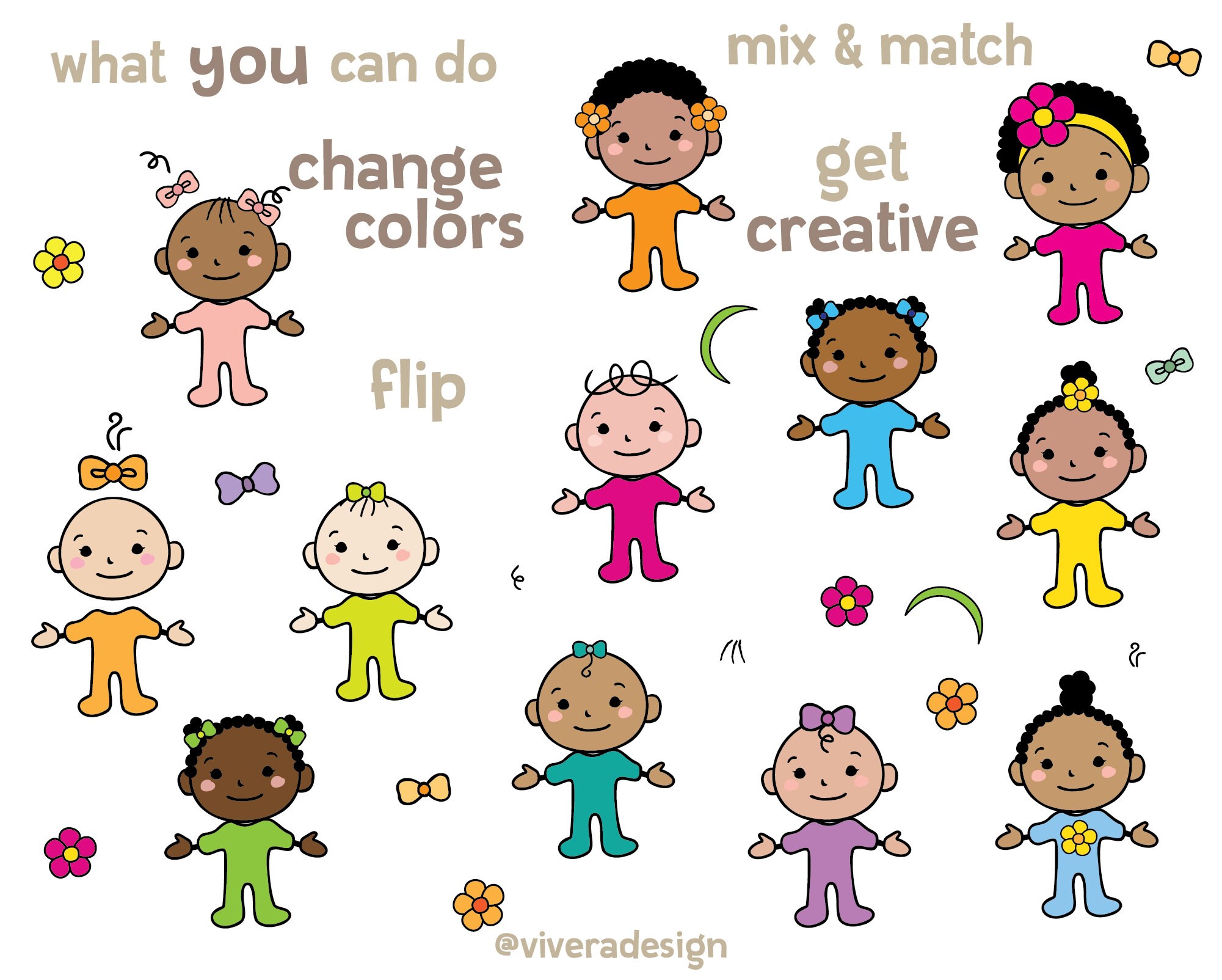 Baby Stick Figures SVG | PNG | PDF - Line Art - Vector Creative Pack ...
